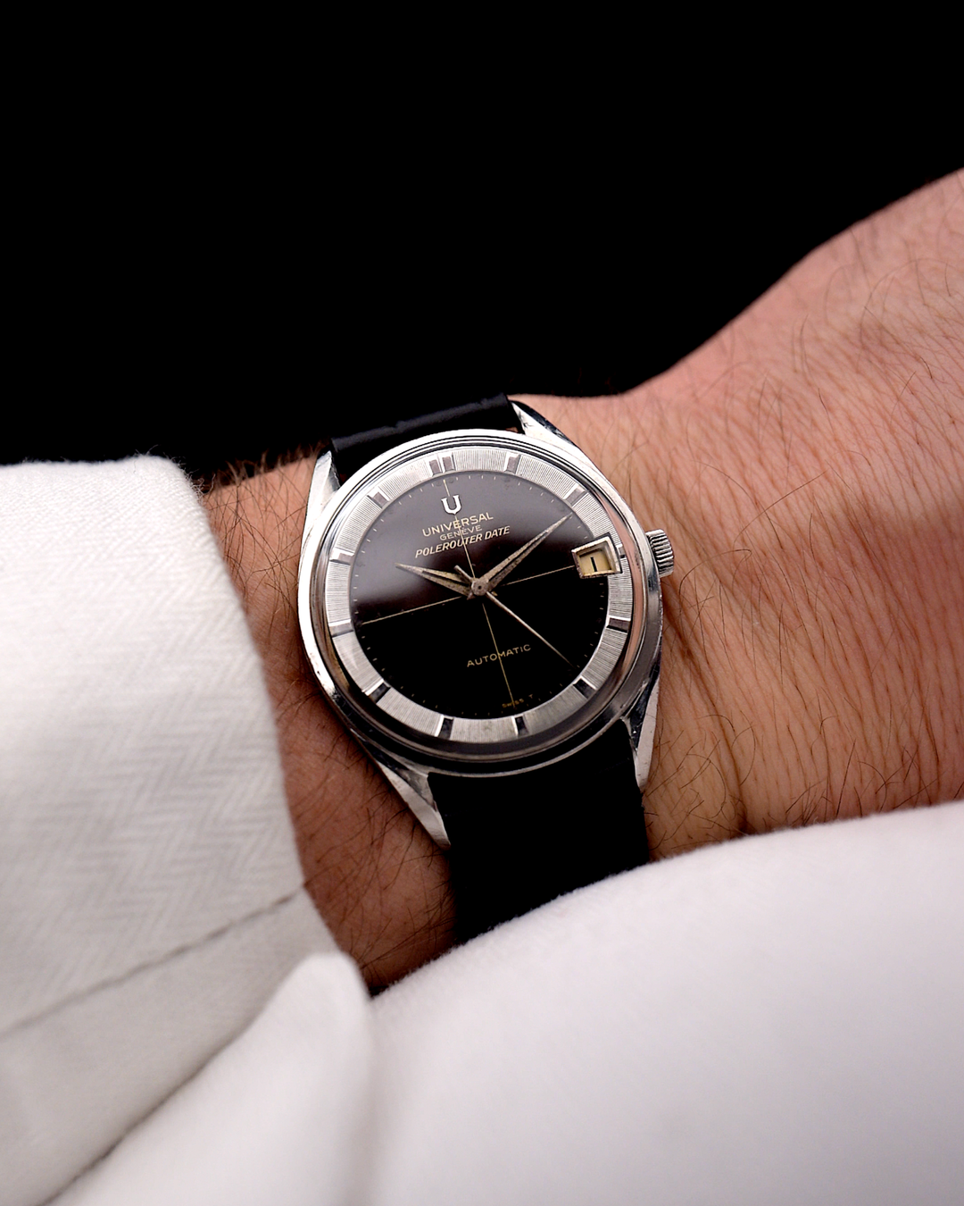 Universal Geneve Polerouter Date Black 1960 – GOLDAMMER