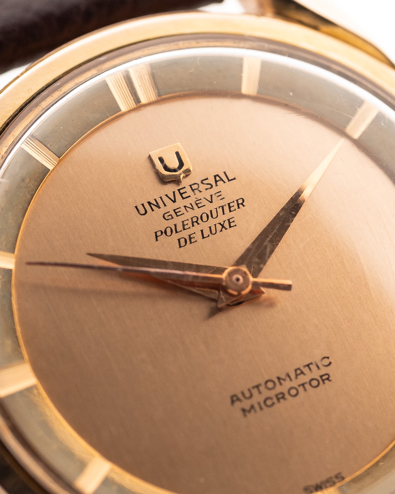 Universal Geneve Polerouter 18k Rose De Luxe 1957 – Goldammer Vintage ...