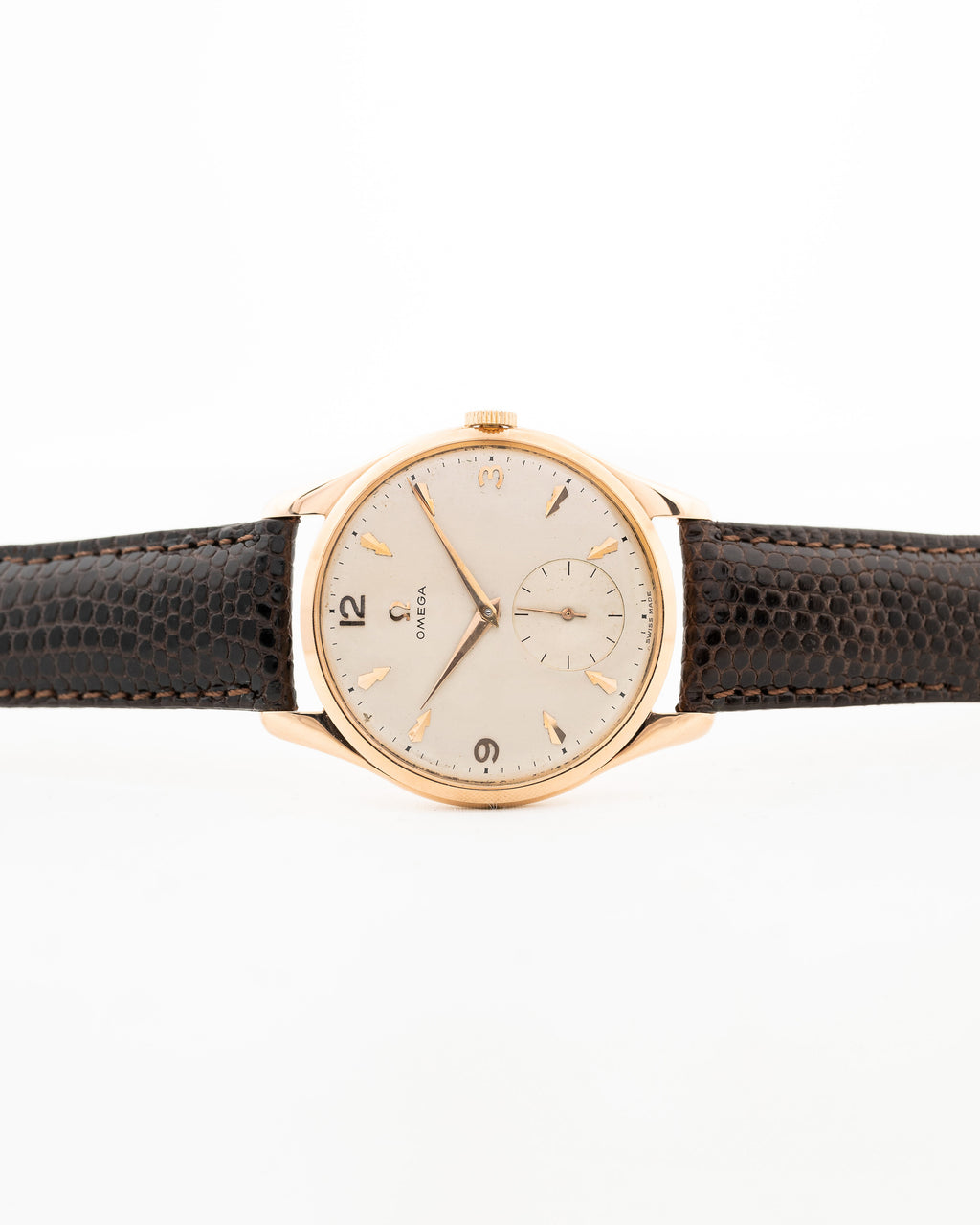 Omega Sub Second Jumbo 18k Rose 1947 – Goldammer Vintage Watches