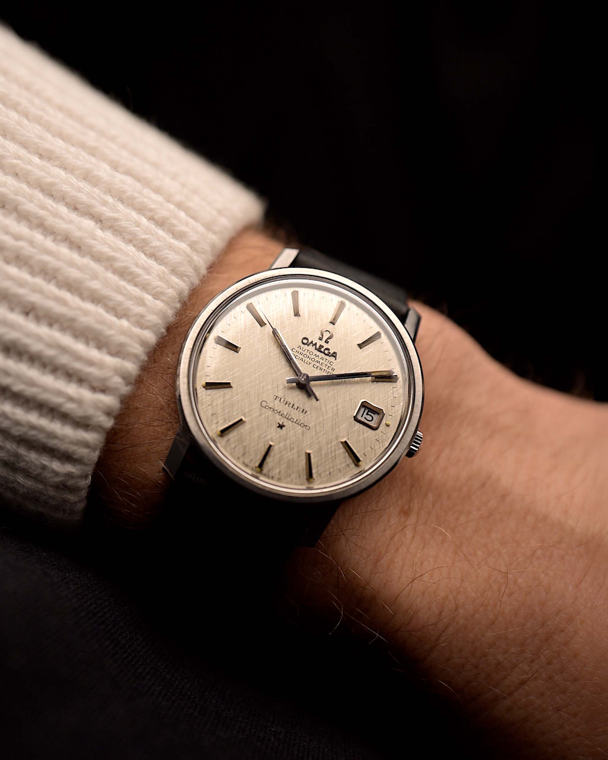 Omega Constellation 168.018 Vintage Watch - "Türler" Linen Dial 1960s ...