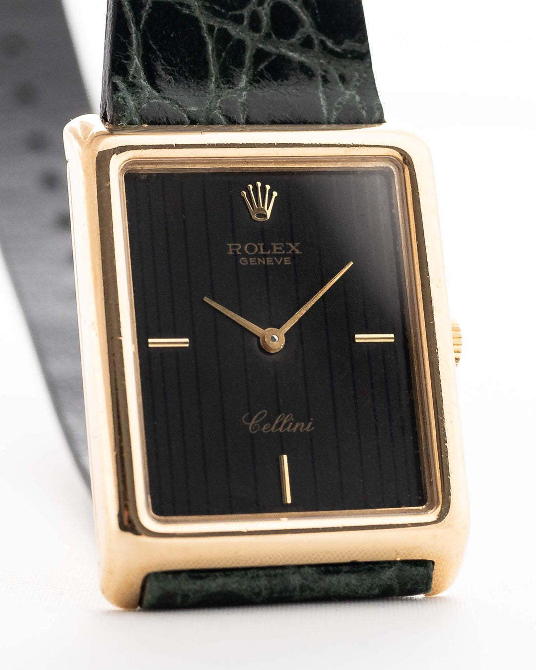 Rolex Cellini 4105 Rectangular Black 25.5mm 1976 – GOLDAMMER